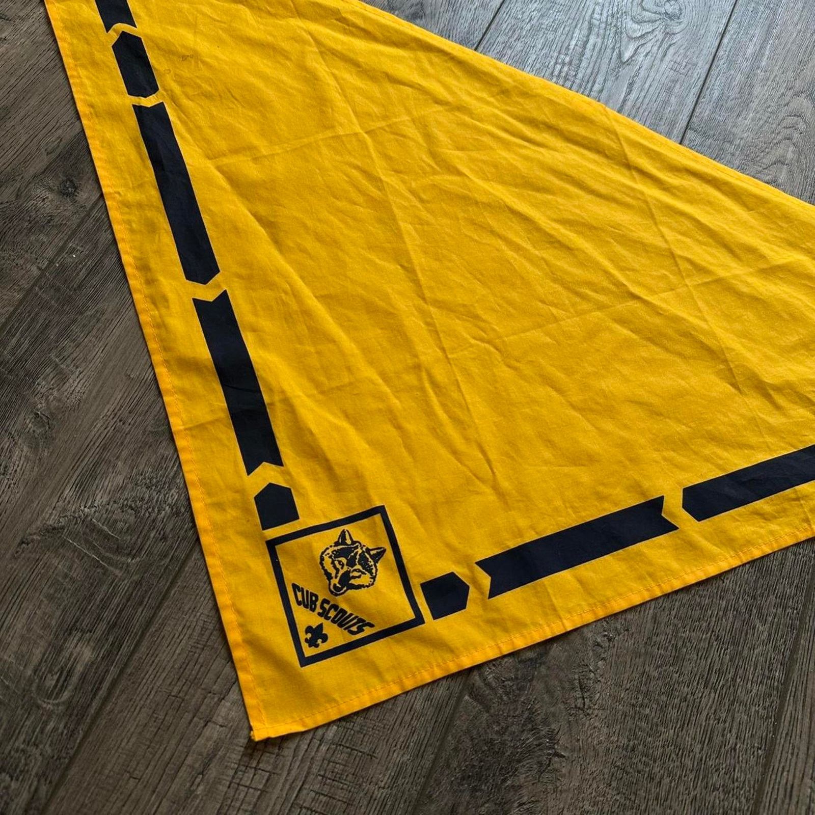 Vintage Vintage Yellow Cub Boy Scouts Bandana Scarf Wrap Neckerchief ...
