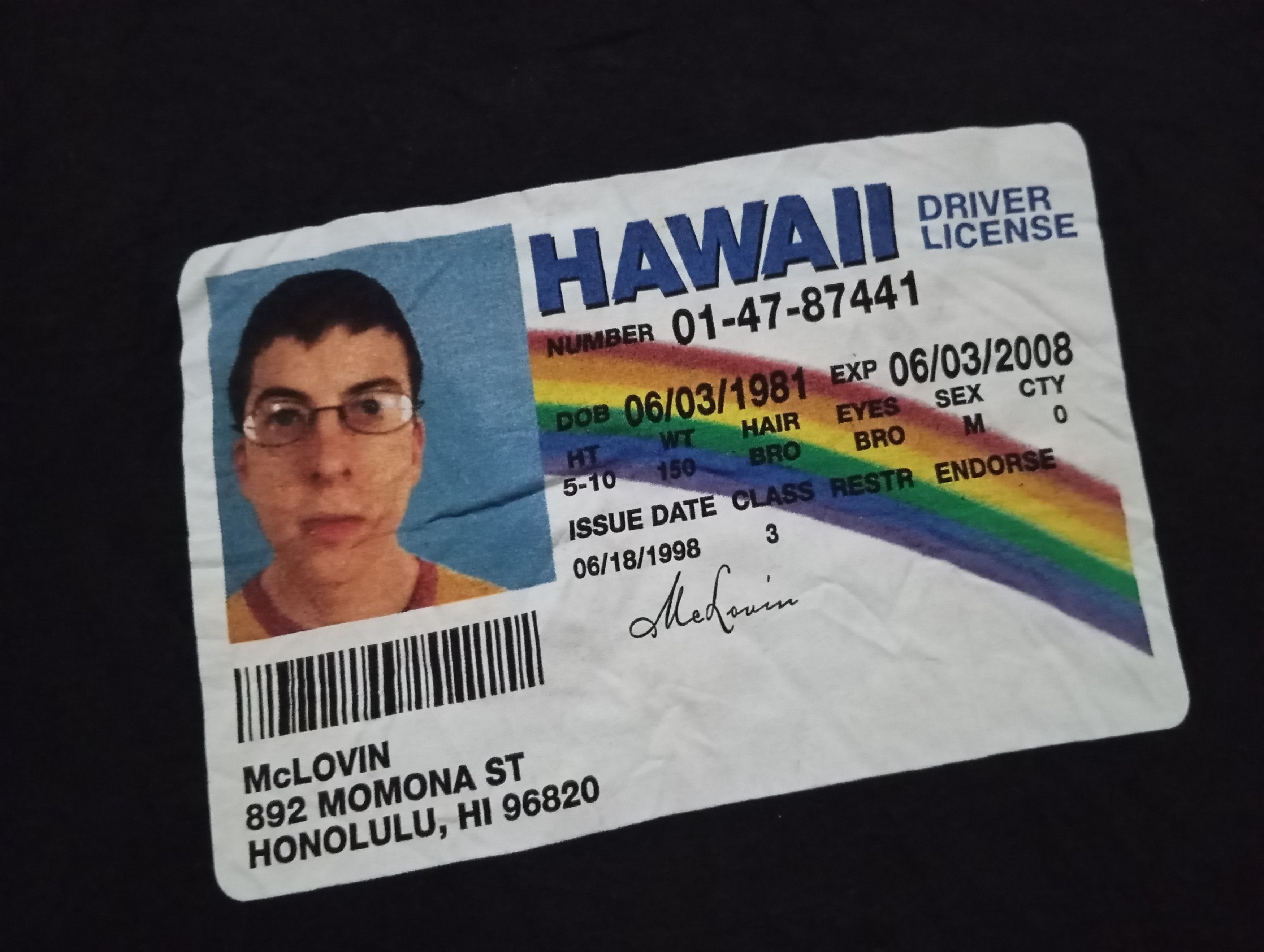 Other Superbad - McLovin Driver License 🛻🌈 2000s Movie Comedy | Grailed