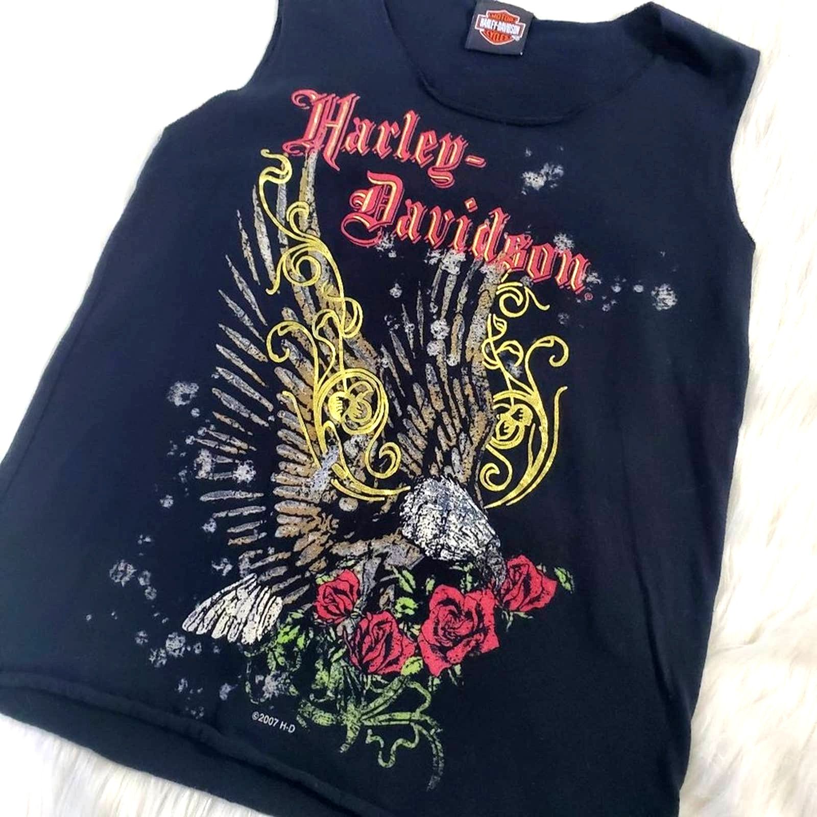 Harley Davison Vintage 90s Harley Davidson Biker Motorcycle Cutoff | Grailed