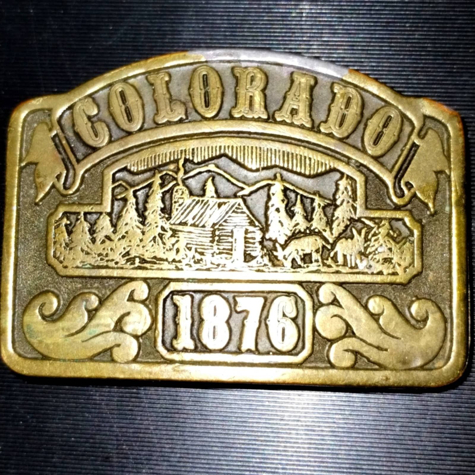 Vintage Very rare vintage Colorado 1876 brass belt buckle | Grailed
