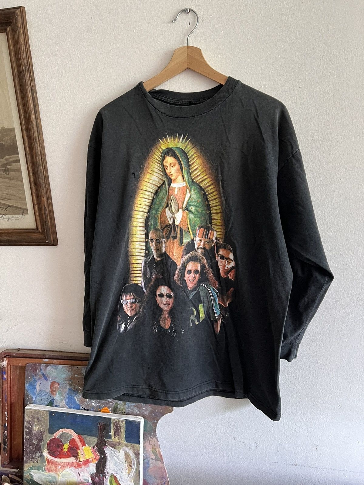 Band Tees × Vintage 1997 El Tri Virgen Morena Guadalupe Mexican Band ...