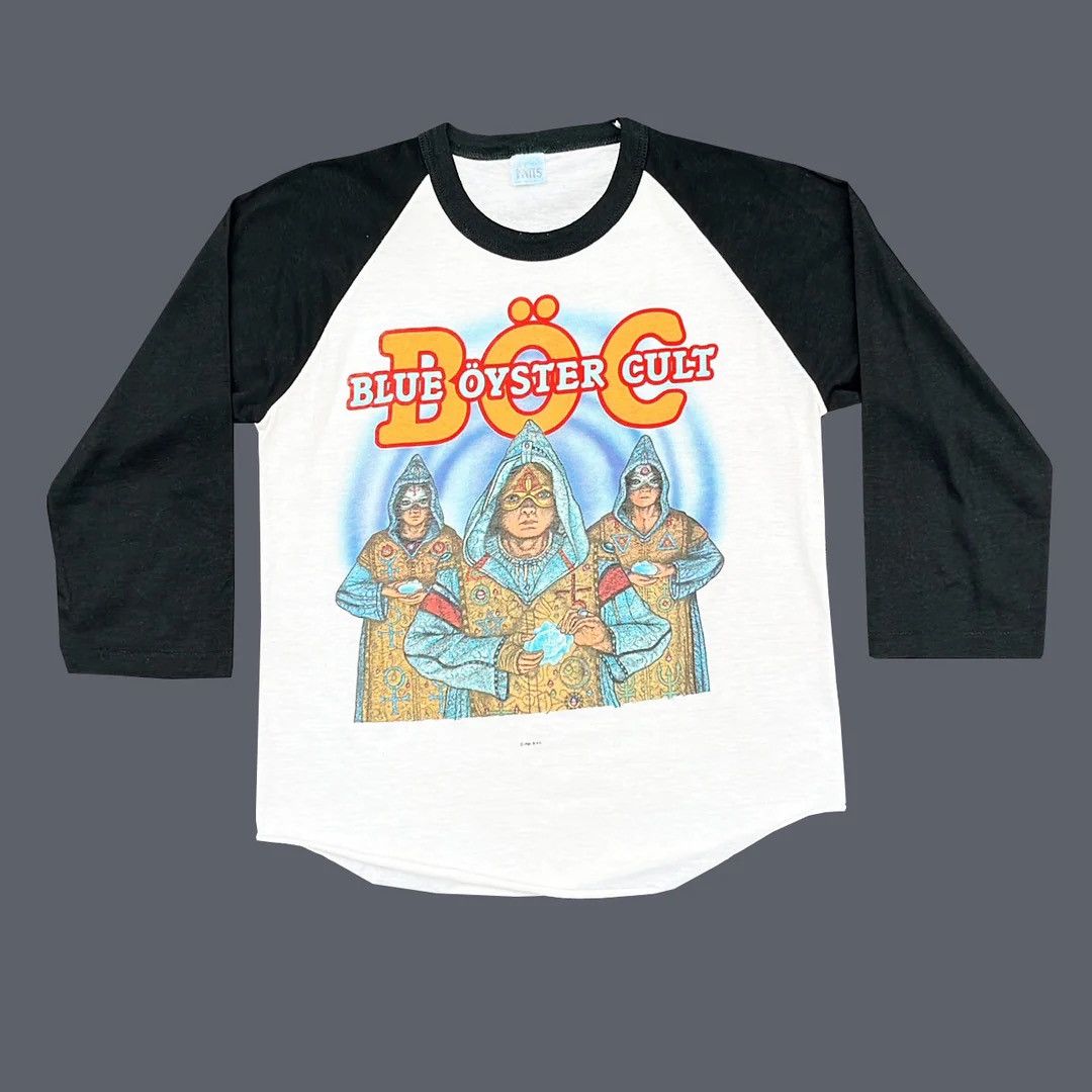 Band Tees × Vintage Blue Oyster Cult 1982 80s Vintage Raglan USA Band T ...