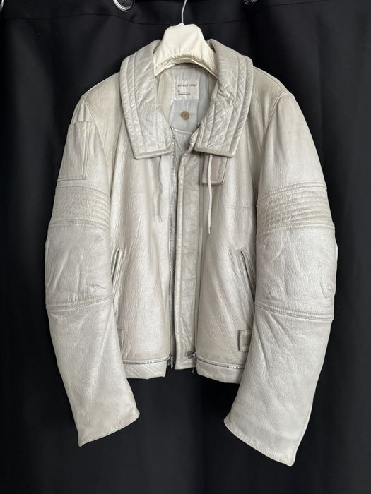 Helmut Lang Helmut Lang AW 1999 Grey Leather Astro Biker Jacket | Grailed