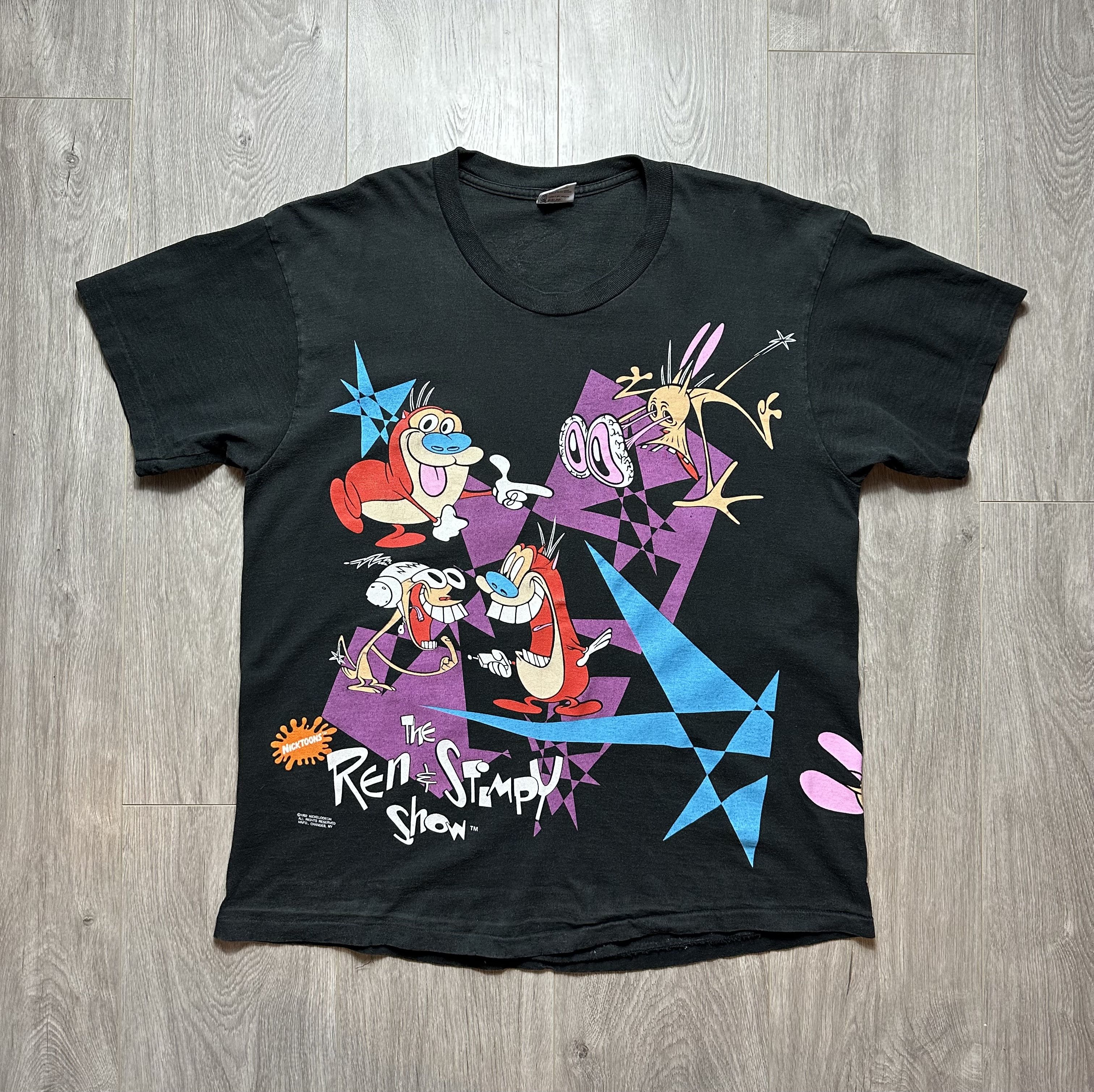 Vintage Vintage 1992 Ren & Stimpy All Over Print Tshirt | Grailed