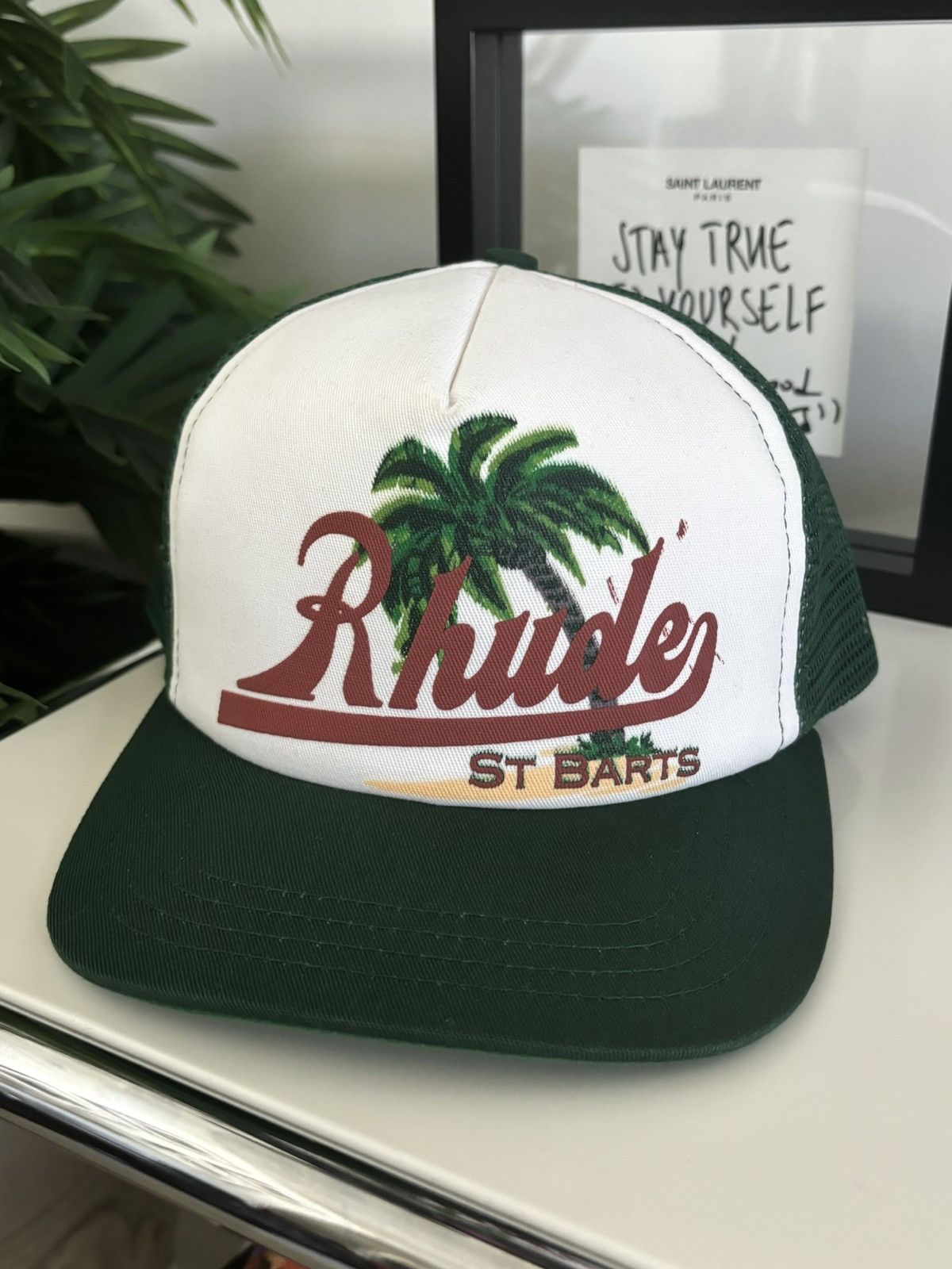 Rhude RHUDE “PALM TREE ST BARTS” HAT | Grailed
