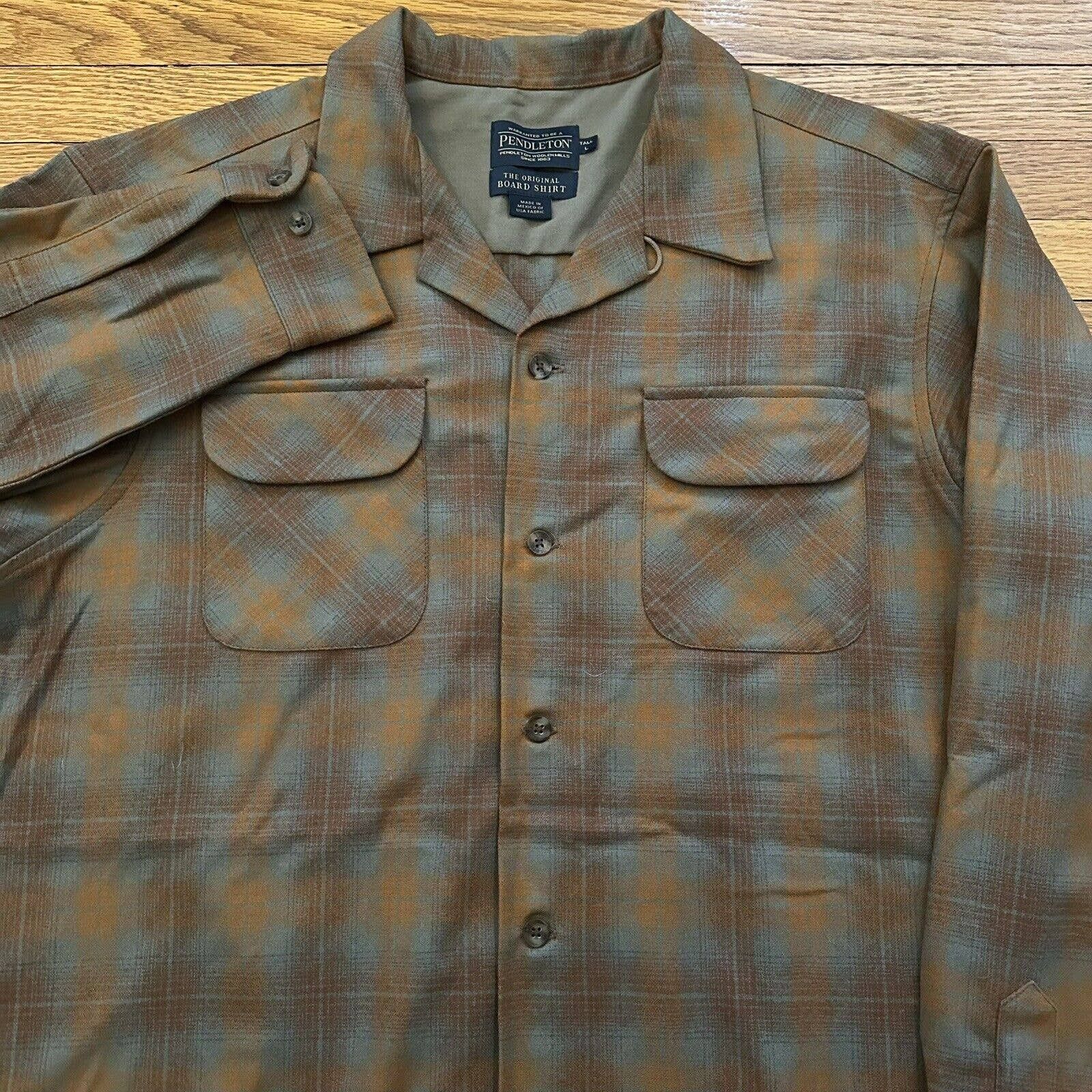Flannel × Pendleton × Streetwear Pendleton Wool Board Shirt Large Tall Men Loop Collar | Grailed