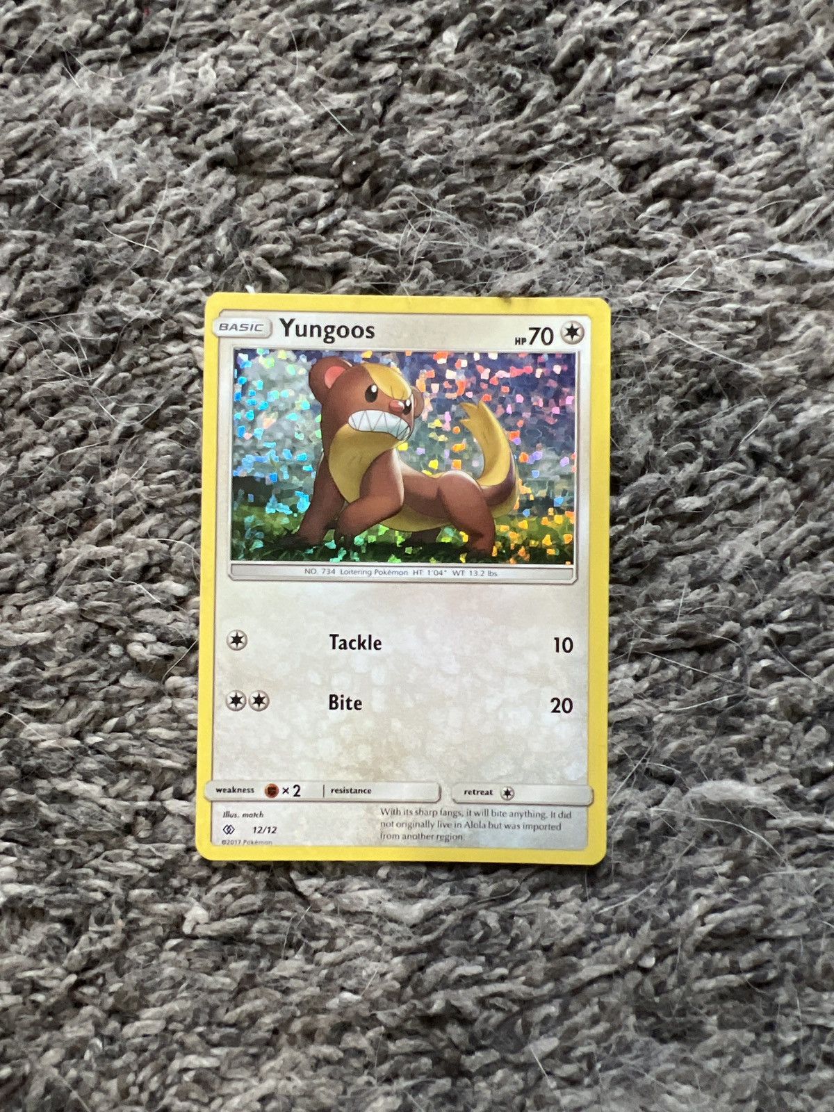 Hypebeast × Nintendo × Pokemon 2017 Pokémon Yungoos Basic Card | Grailed