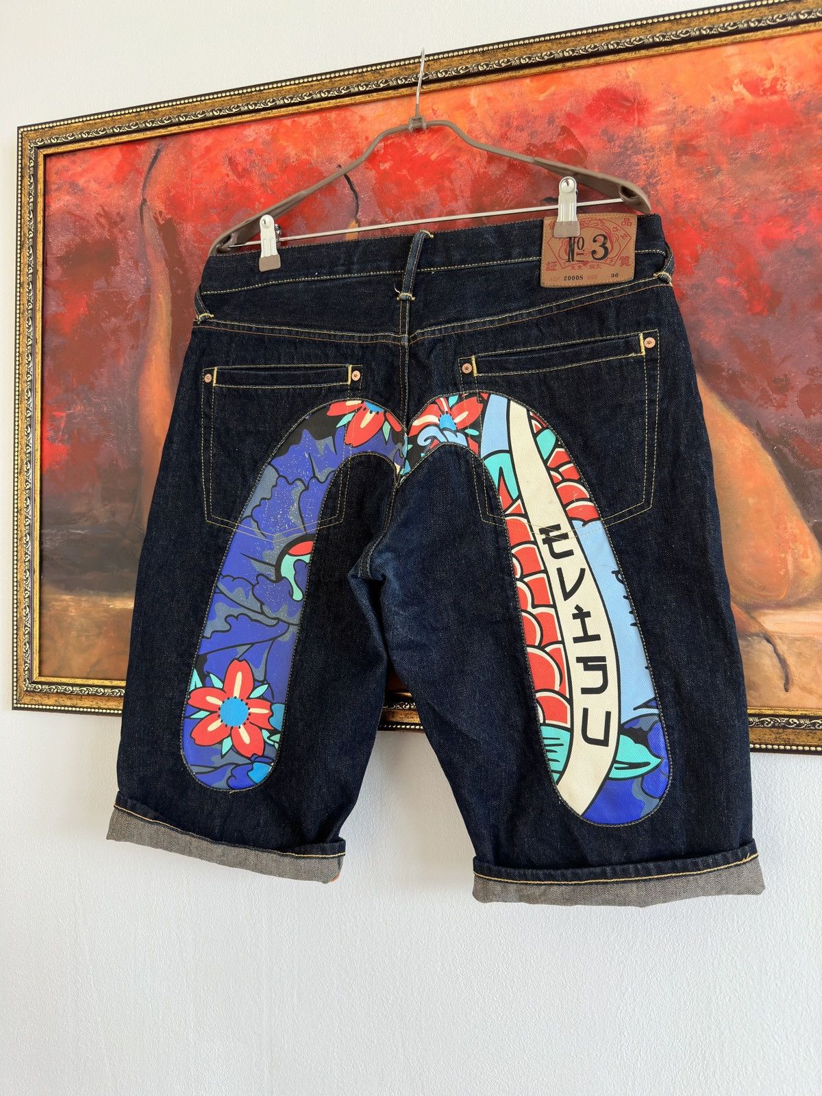 Evisu Evisu Daicock Denim Shorts Selvedge B0312 | Grailed