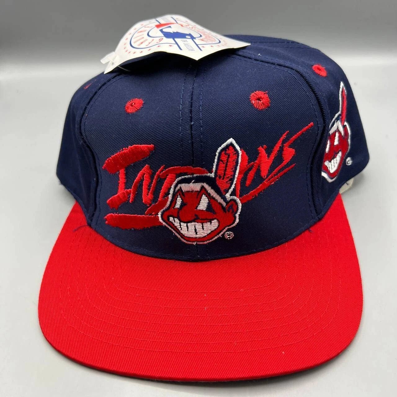 Signatures × Vintage Cleveland Indians Guardians Hat Men Signatures ...