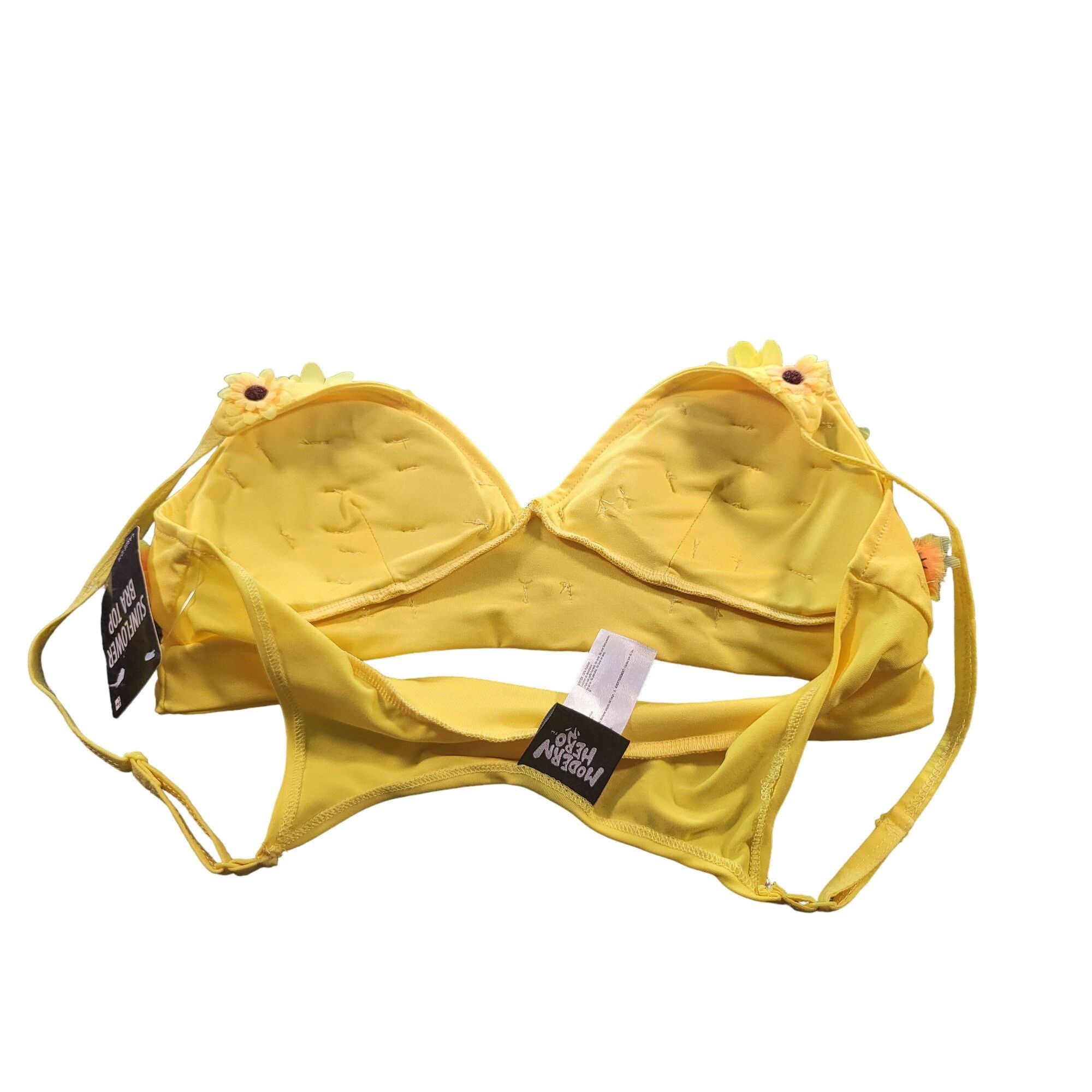 Other Modern Hero Sunflower Bra Top Women Sz L 12-14 Yellow Summer ...