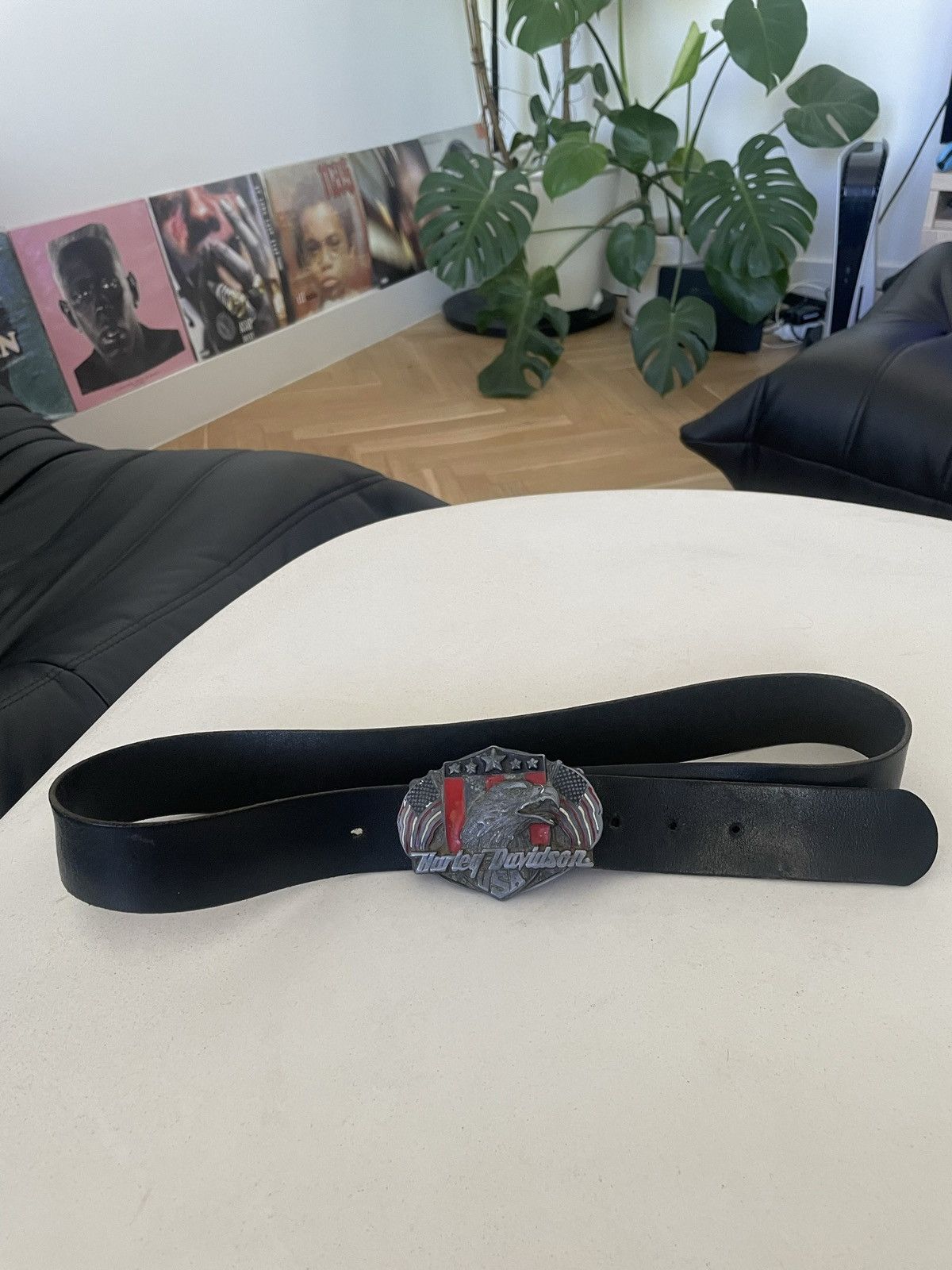 Harley Davidson × Vintage vintage 80s harley davidson drip belt made in ...