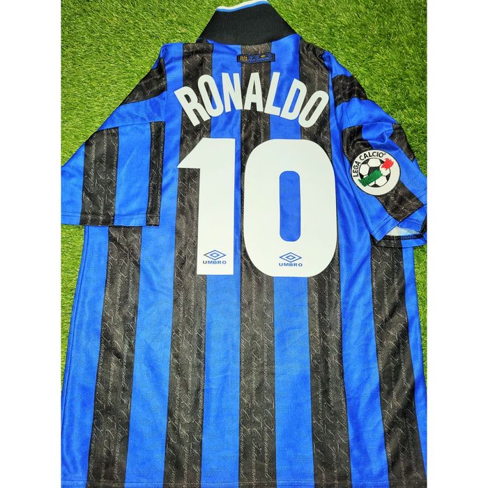 Umbro Ronaldo Inter Milan 1997 1998 DEBUT Umbro Home Soccer Jersey ...