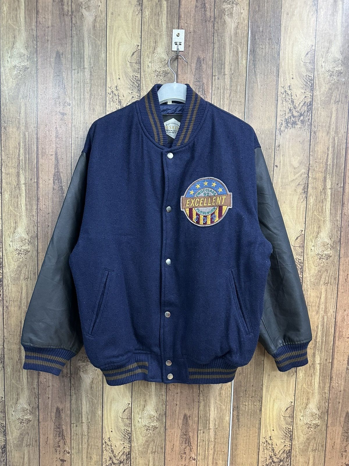 Military × Varsity Jacket × Vintage Vintage SFD Wool Varsity Jacket Z19 ...