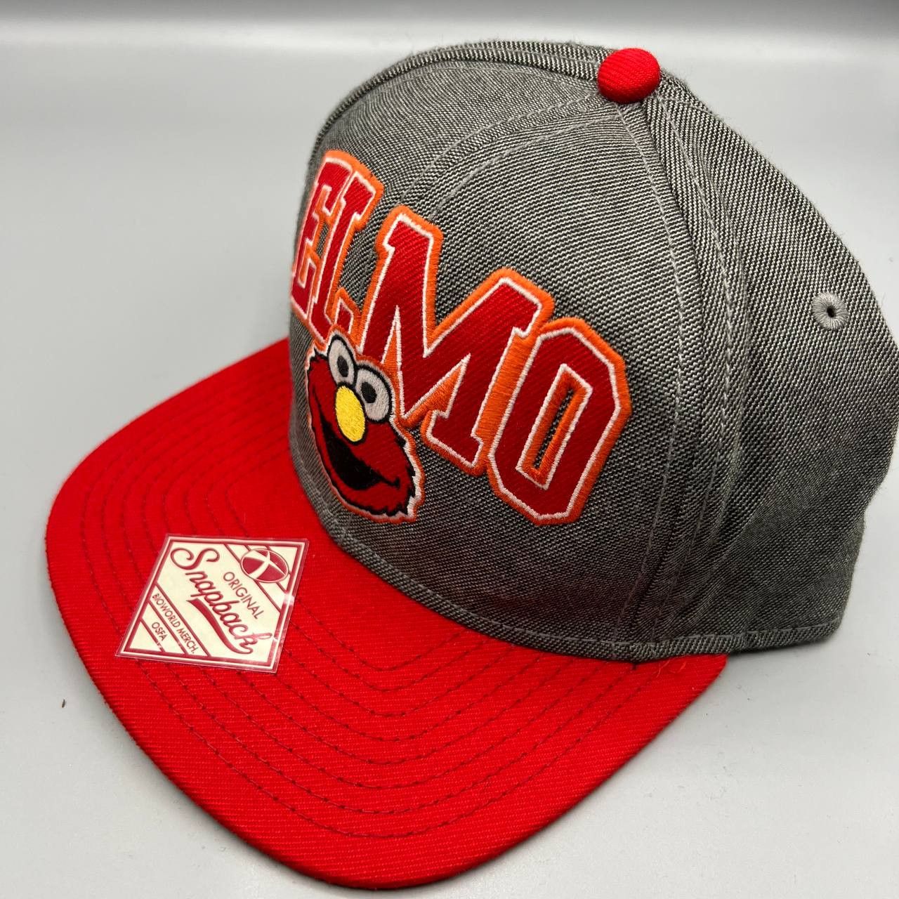 Other Sesame Street Elmo Hat Snap back Cap Gray Orange Men | Grailed