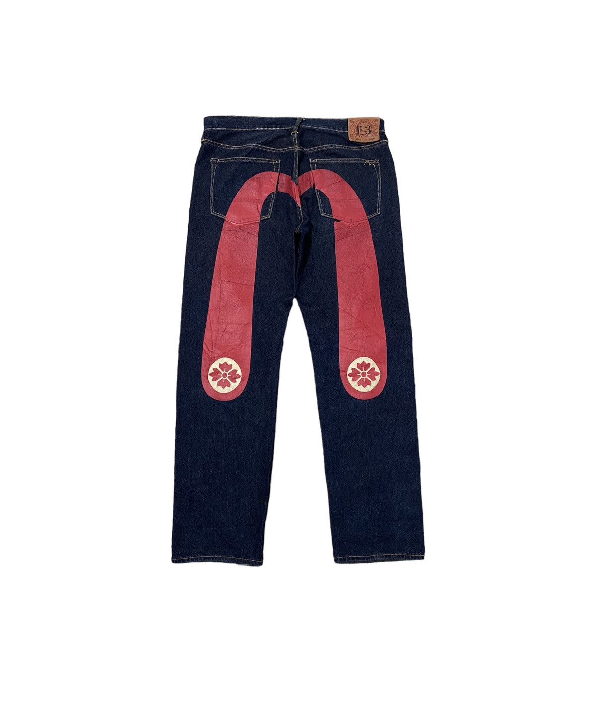 Evisu × Japanese Brand × Streetwear Evisu Red Daicock Logo Embroidery ...