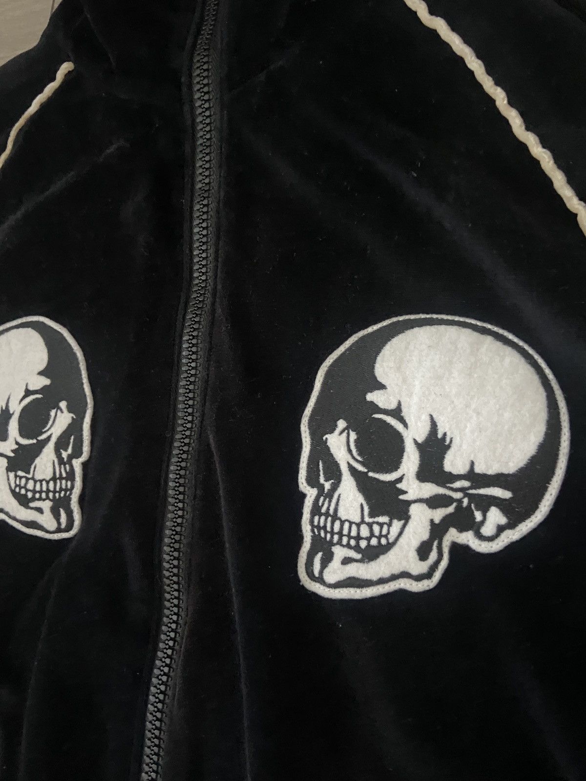 Number (N)ine Number (N)ine SS04 Velour Double Skull Track Jacket | Grailed