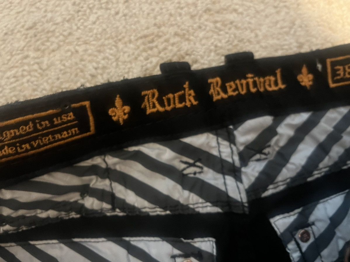 Rock Revival Black rock revival jeans with red gemstones | Grailed