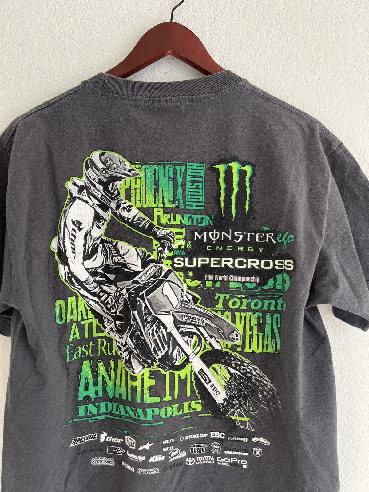 Vintage 2000s Moto Fox Racing Monster Energy Dirtbike Tee | Grailed