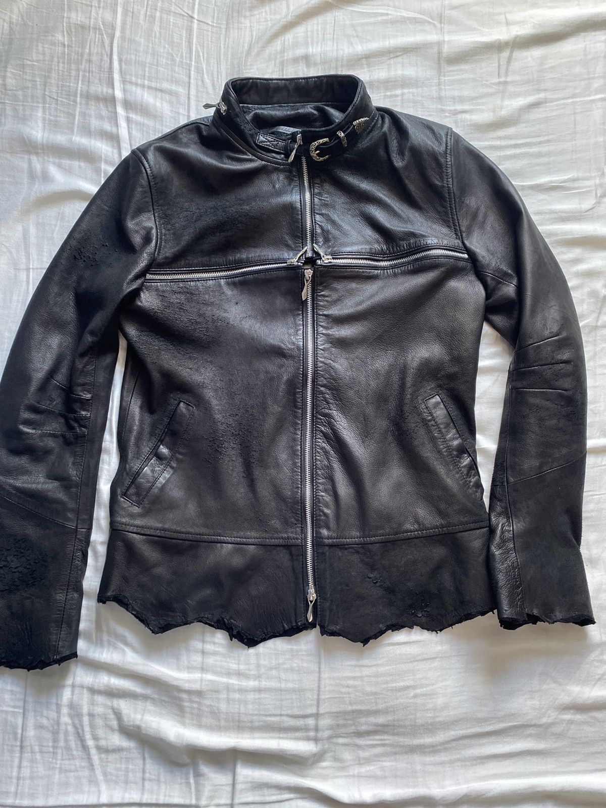 14th Addiction 14th addiction crosszip leather jacket | Grailed
