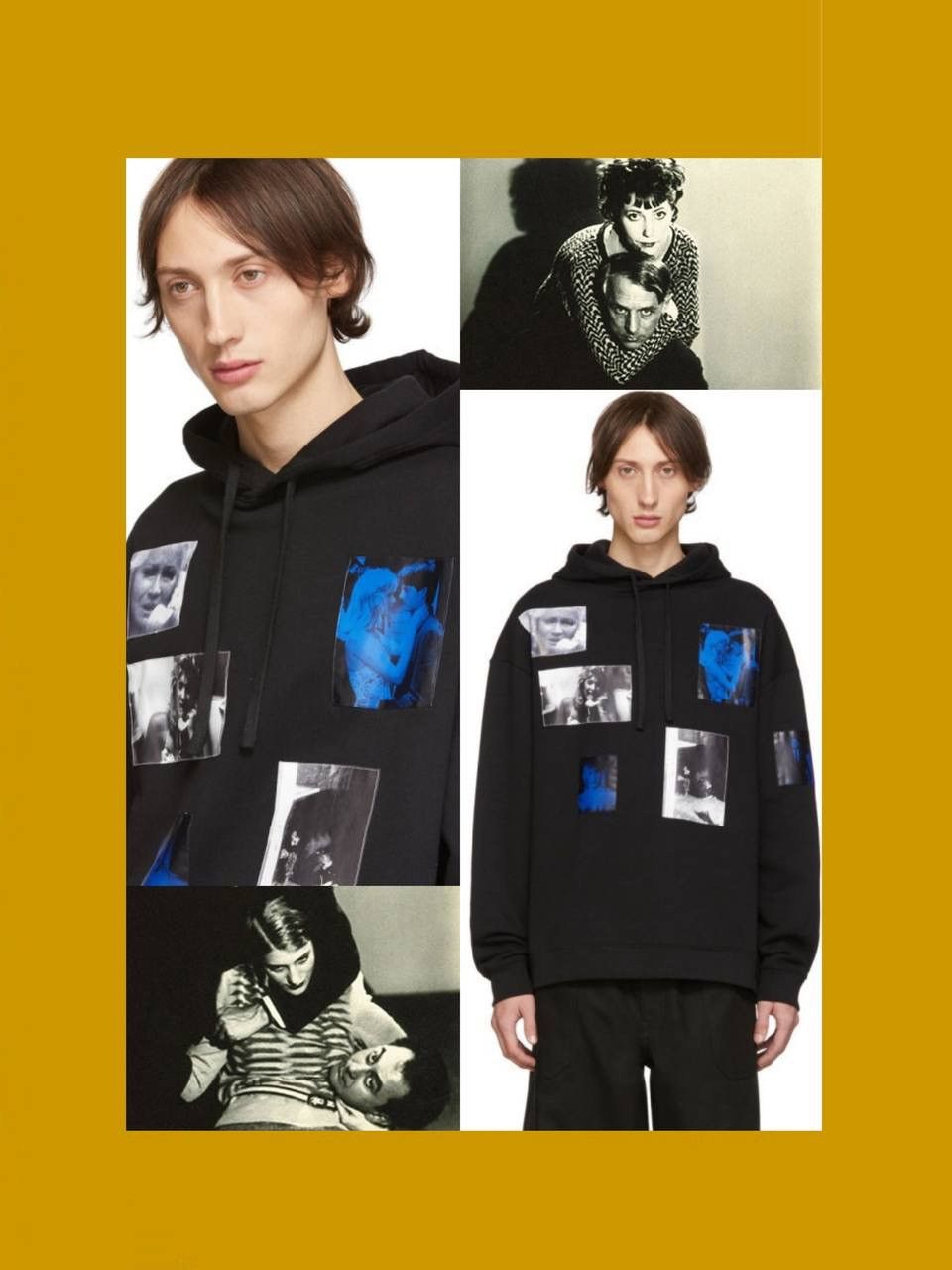 Raf Simons Raf Simons Blue Velvet Patch Hoodie | Grailed