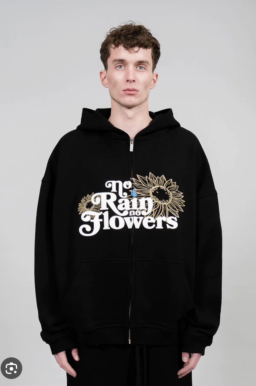 Favela Clothing Favela No Rain No Flowers heavyweight Oversize Hoodie ...
