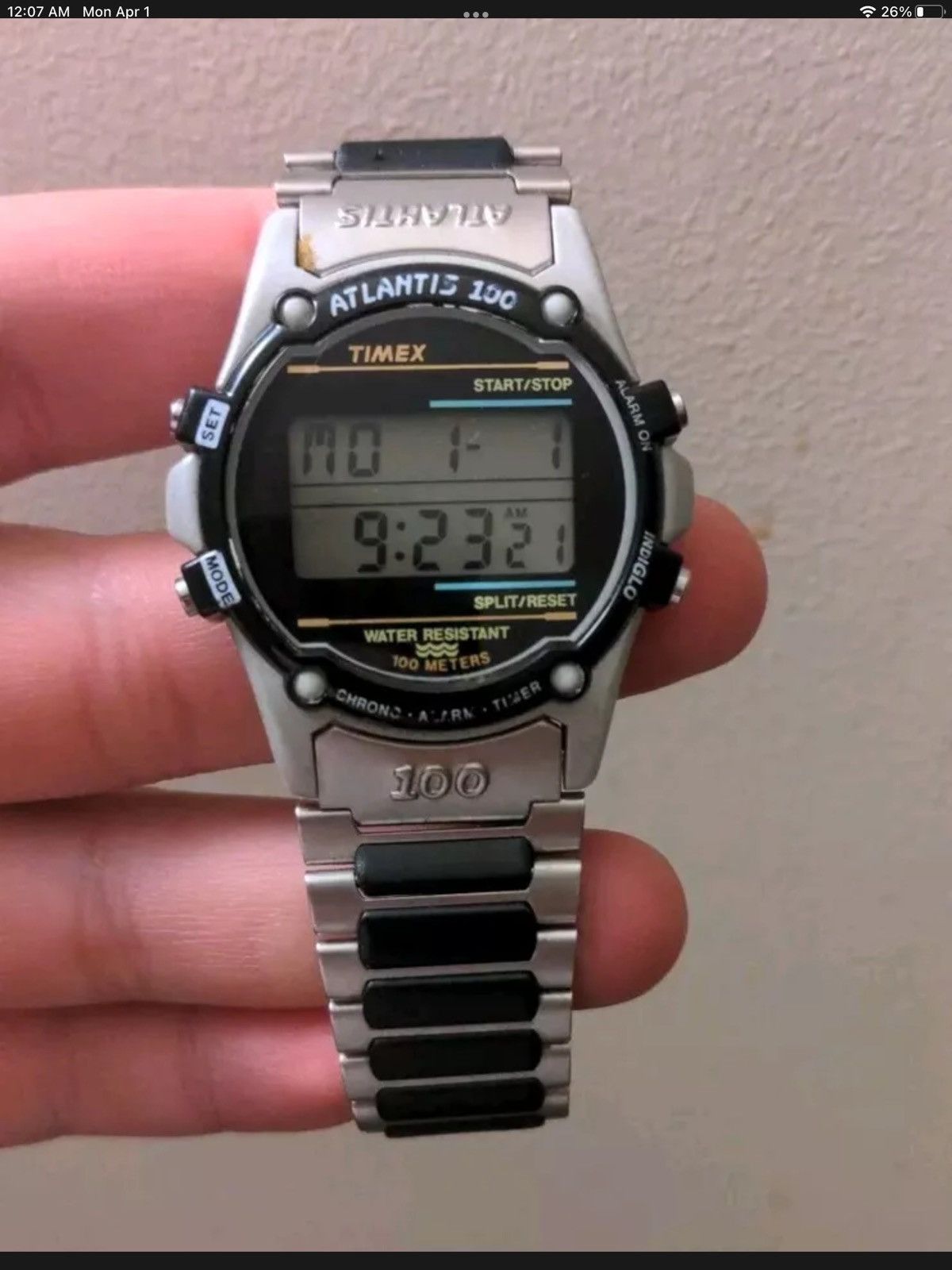 Timex Timex Atlantis 100 Digital Silver Triathlon Indiglo Chrono | Grailed