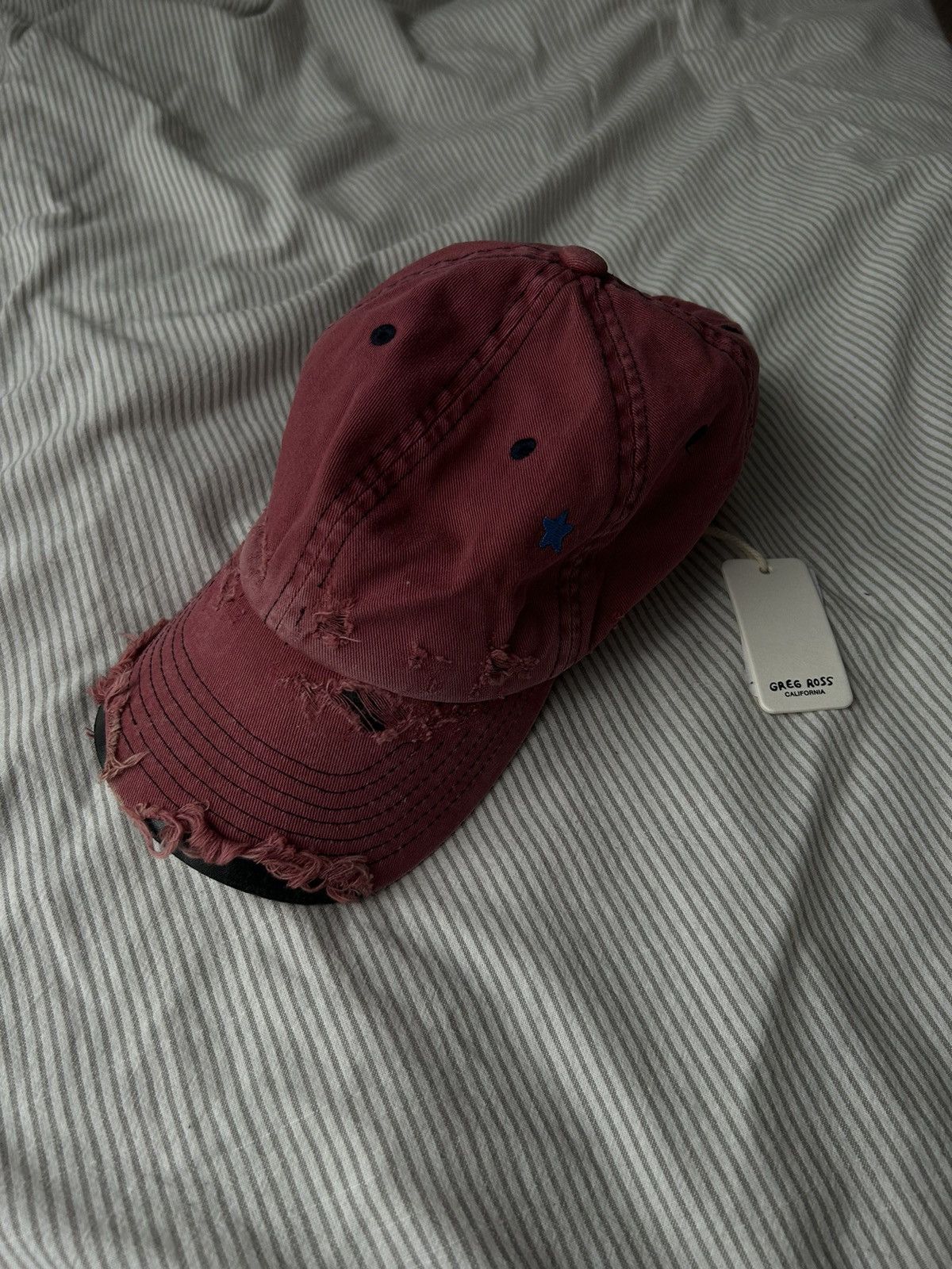 Greg Ross Greg Ross Akira Red Distressed Cap | Grailed