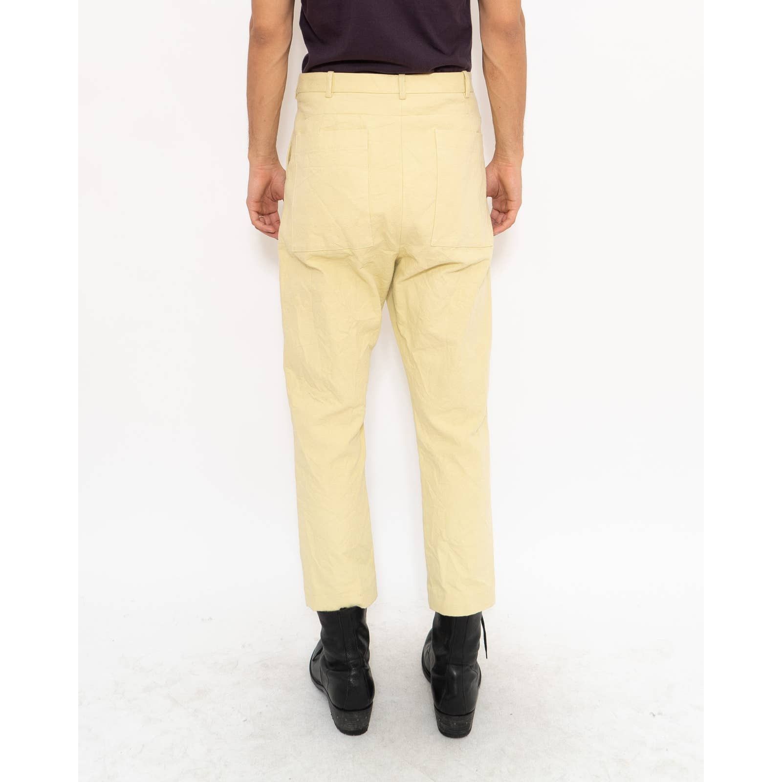 Haider Ackermann FW19 Crystall Yellow Low Crotch Trousers Sample | Grailed
