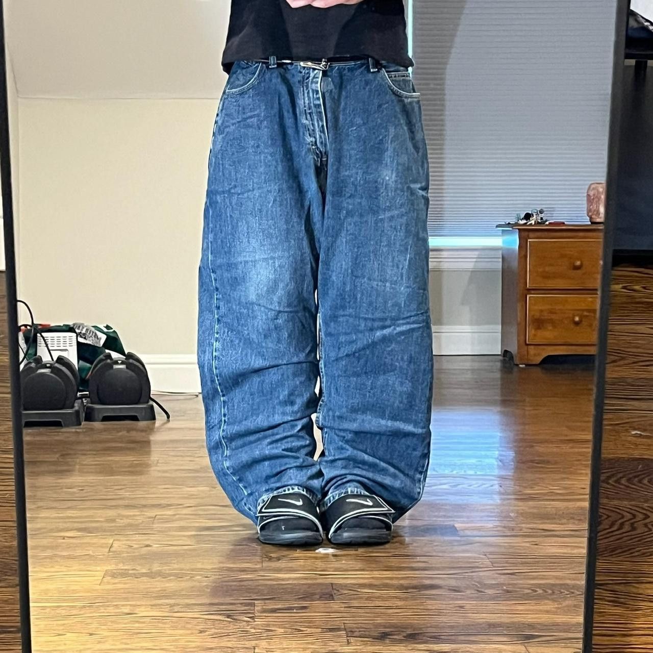 Vintage vintage 2000s baggy wide leg lee faded stonewash jeans | Grailed
