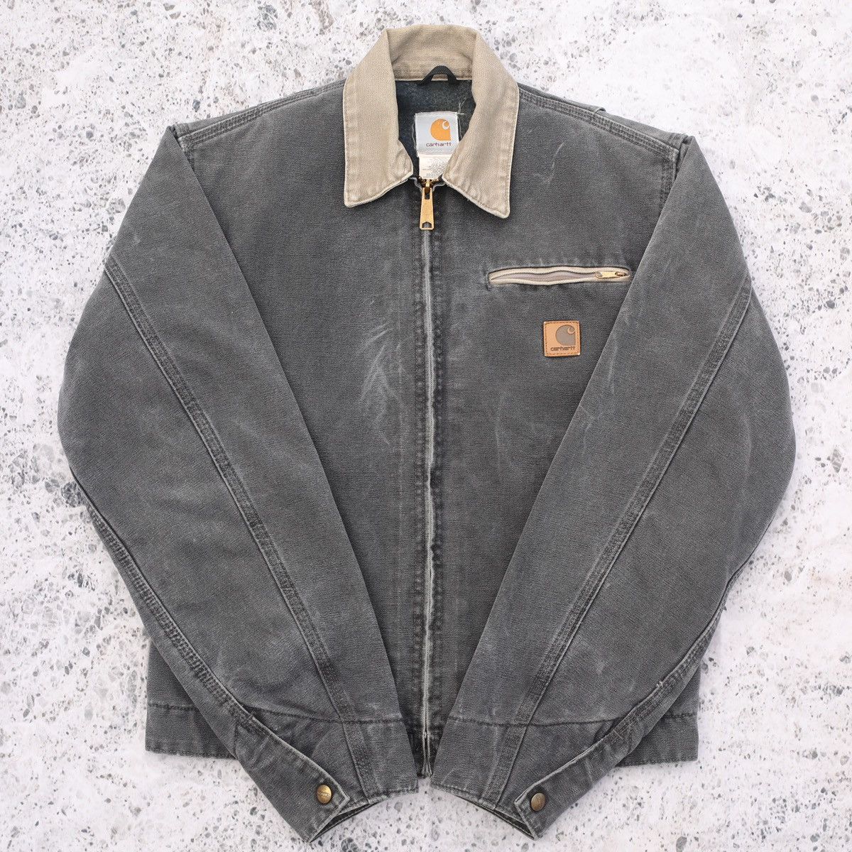 Carhartt × Streetwear × Vintage Vintage Carhartt J97 PTL Petrol Blue Grey Detroit Jacket | Grailed