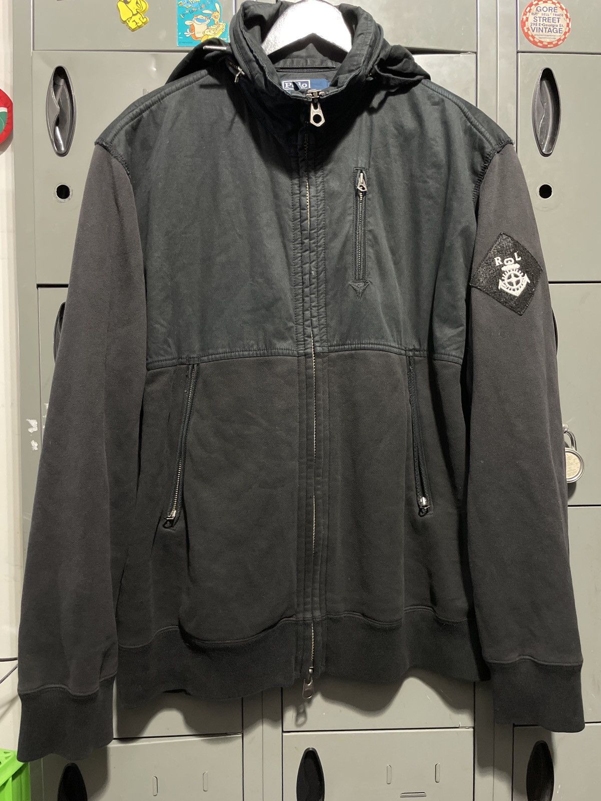 Polo Ralph Lauren × Vintage Polo Vintage Jacket Sweater hybrid hoodie full zip pockets | Grailed