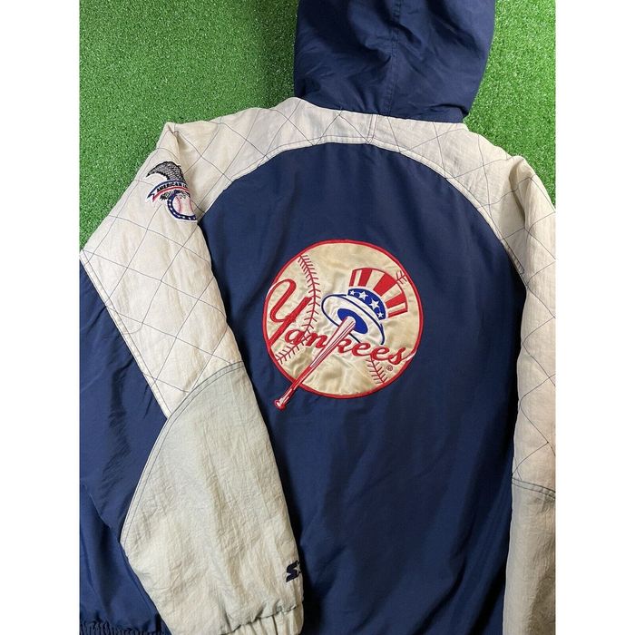 Starter Vintage 90s New York Yankees Starter Puffer XL Jacket Blue ...