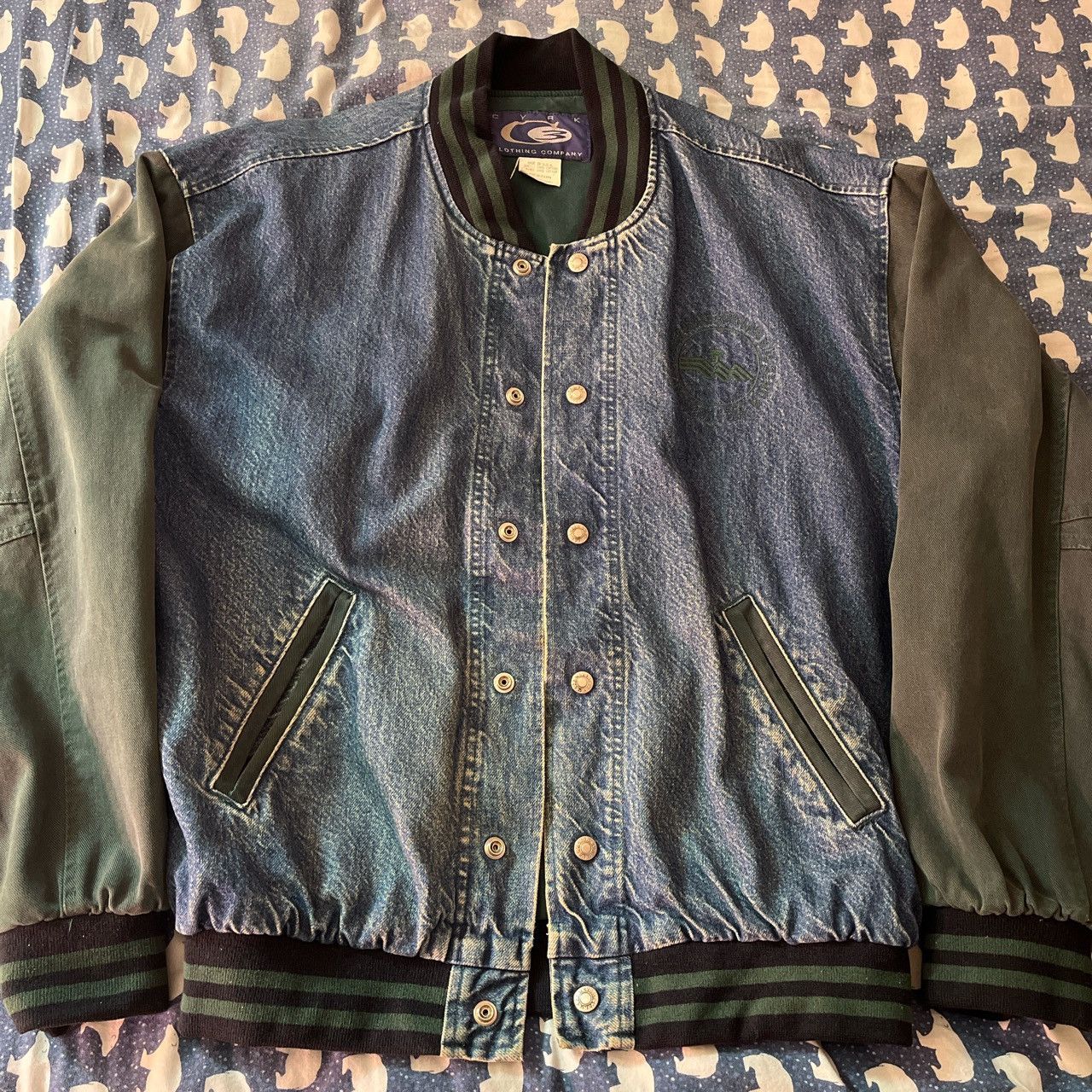 Vintage Vintage denim varsity jacket | Grailed