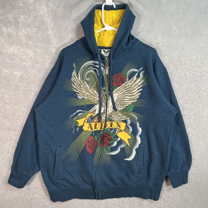 Avirex A1 Vintage 90s Avirex Eagle Sweater Adult XL Full Zip Hoodie ...