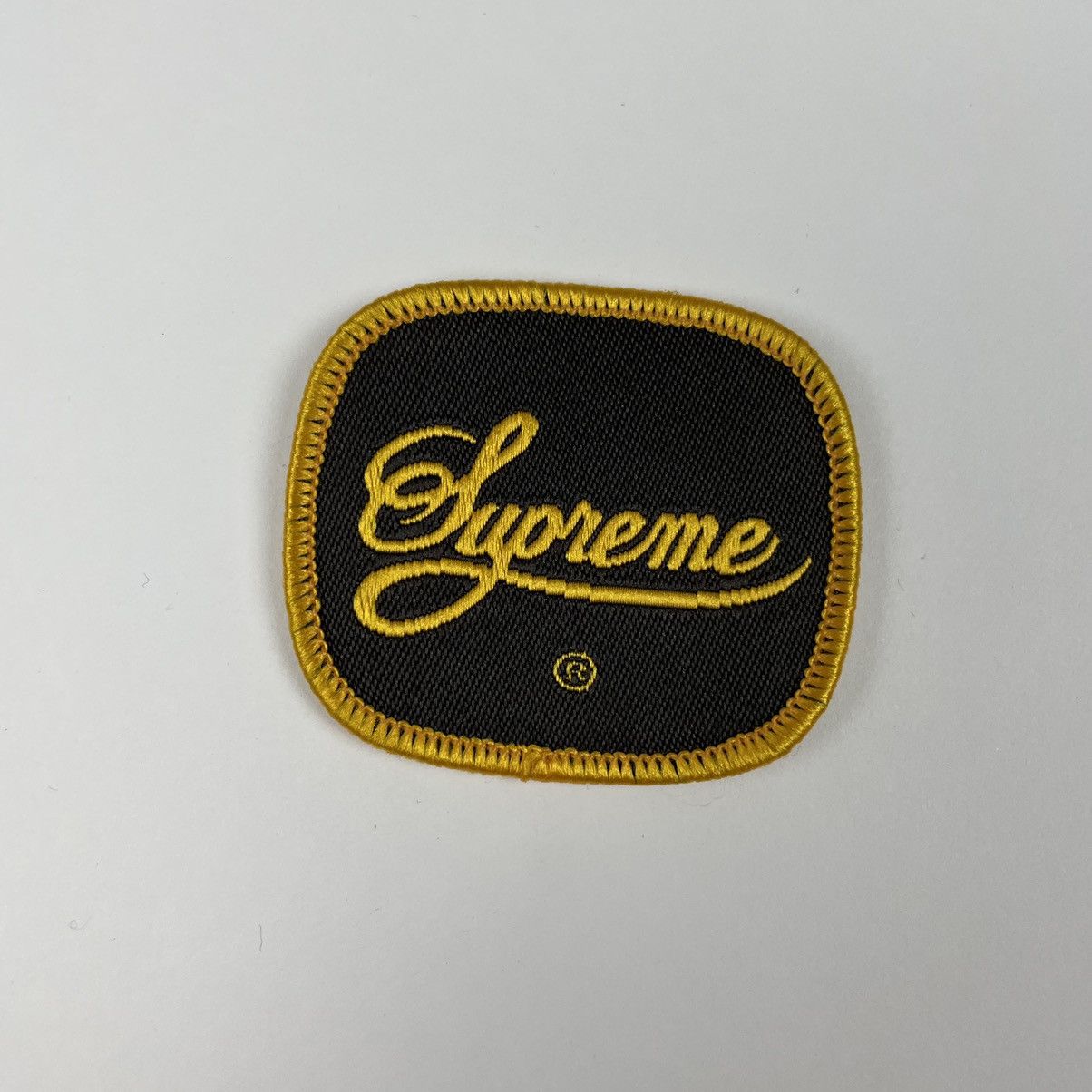Supreme 2000s Vintage Supreme OG Script Logo Solo Patch Brown/Yellow ...