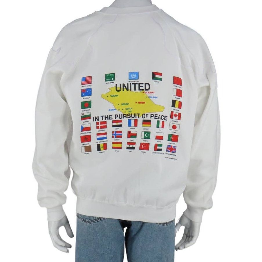 Hanes Desert Shield Gulf War Flag Crest Sweatshirt | Grailed
