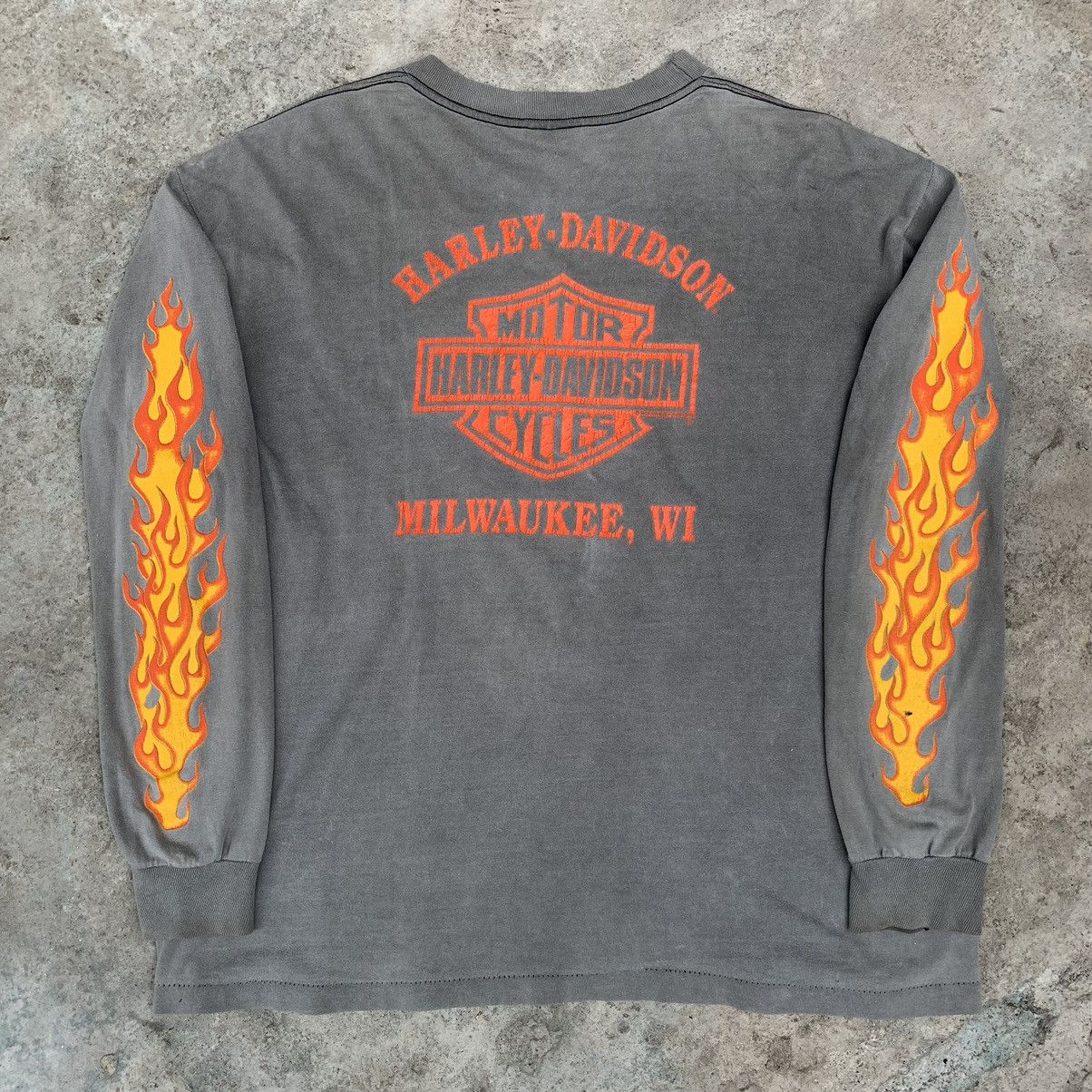 Vintage VTG Harley Davidson Flame Long Sleeves | Grailed