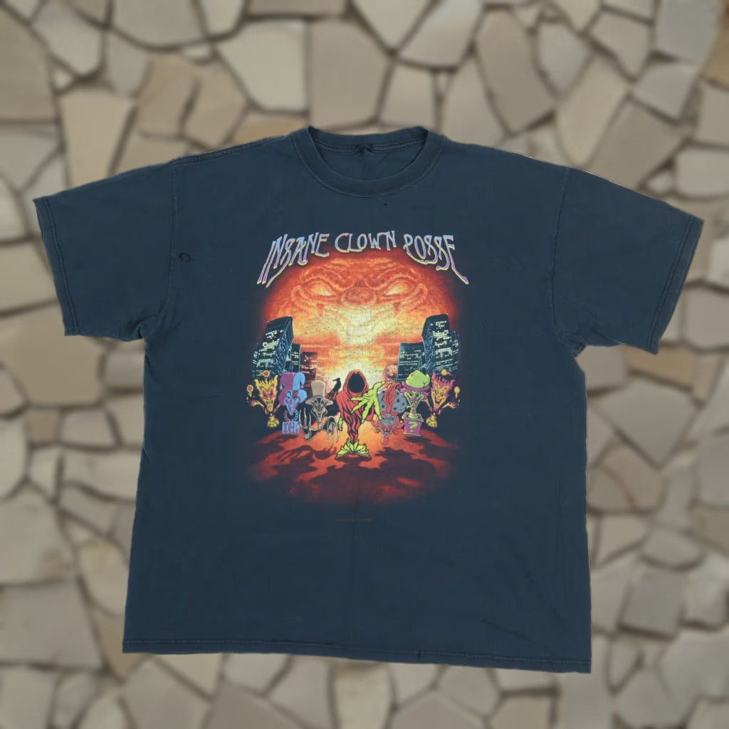 Vintage VINTAGE ICP Insane Clown Posse Band T-Shirt Faded Black ...