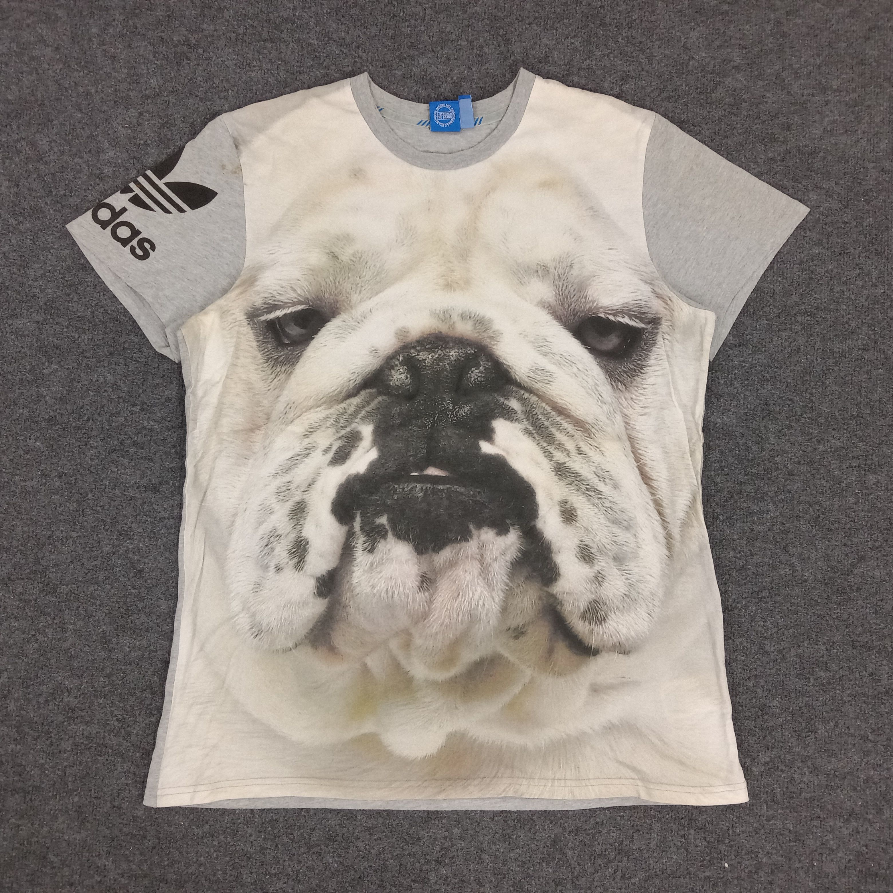 Adidas Adidas Blue Tag Bulldog Design Tshirt | Grailed