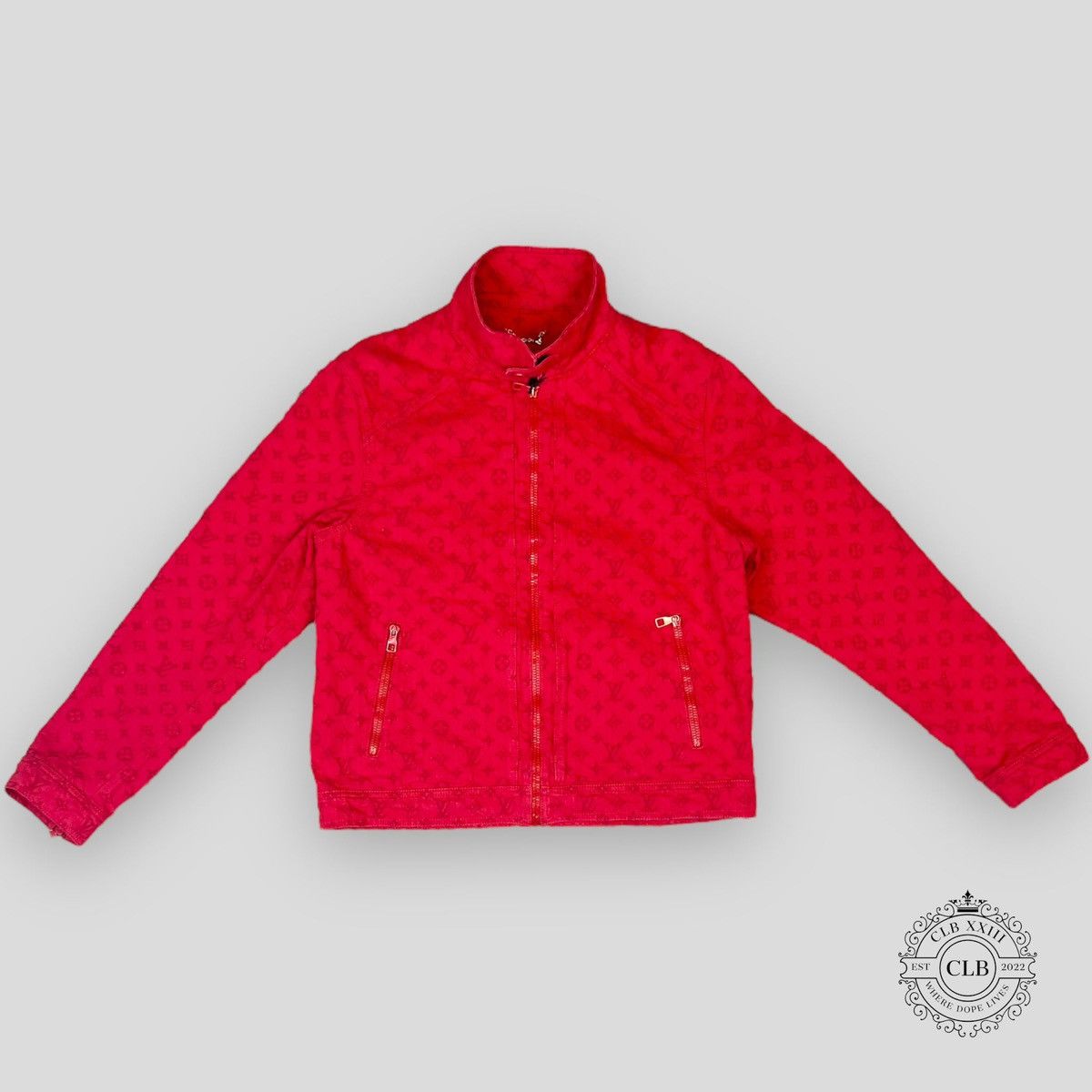 Louis Vuitton LOUIS VUITTON LV MONOGRAM SOFT DENIM JACKET - RED | Grailed