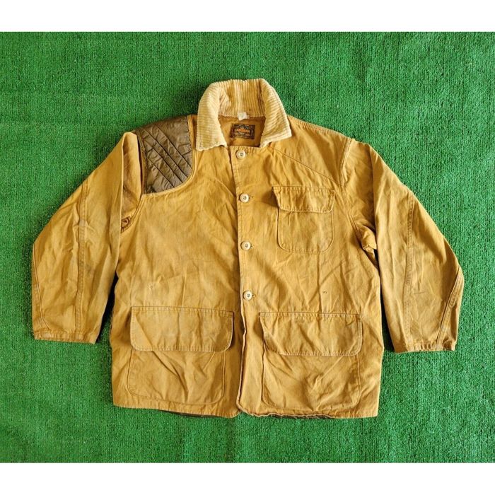 Saftbak Vintage SafTbak Mens Hunting Jacket Brown Canvas Game Pouch ...