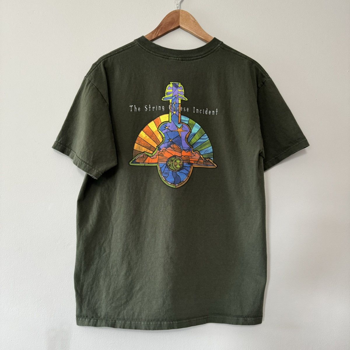 Vintage RARE VINTAGE 90s THE STRING CHEESE INCIDENT OLIVE BAND TEE ...