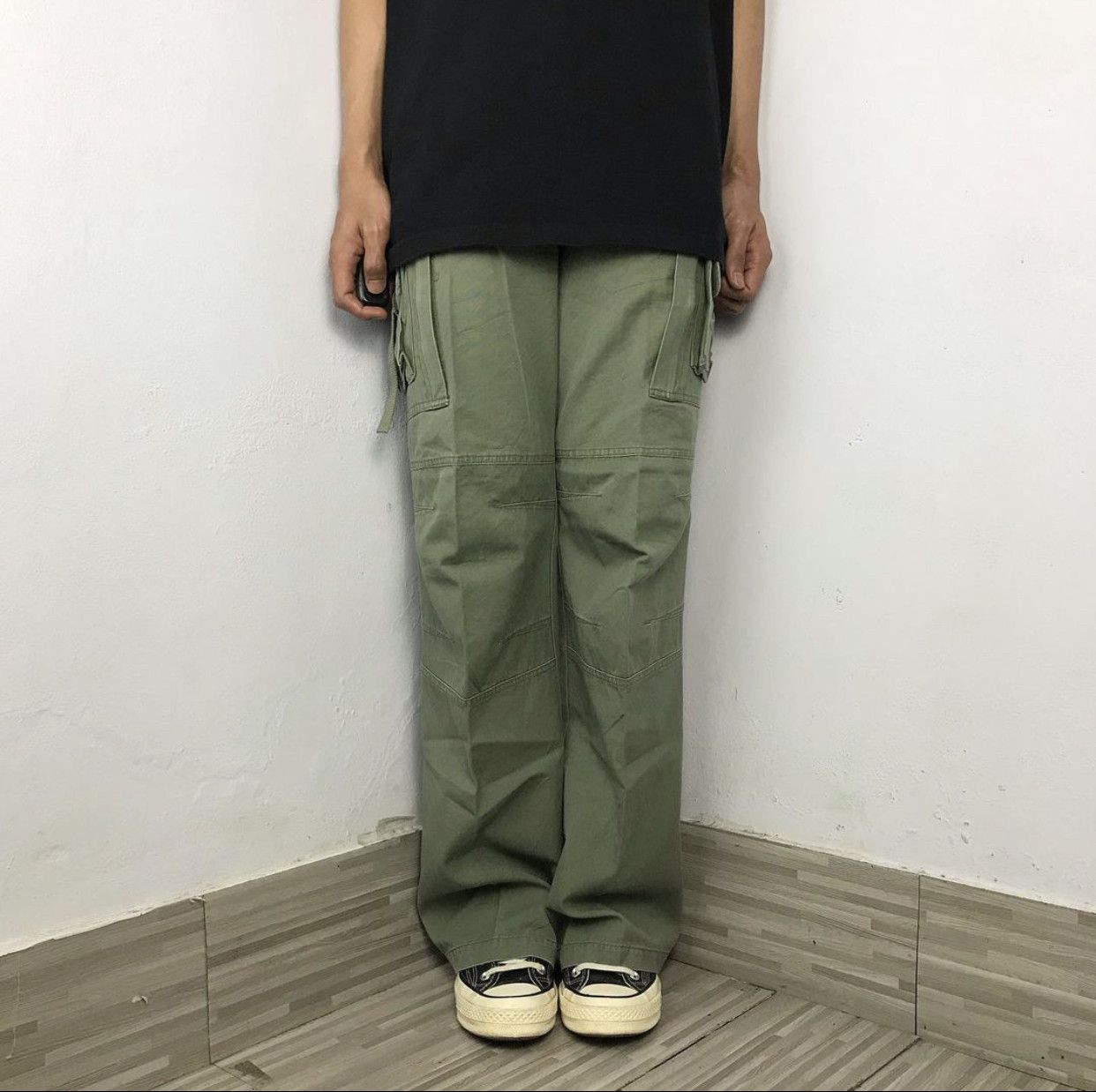 General Research Vintage Tactical Multi Pocket Military Army Sage Green ...