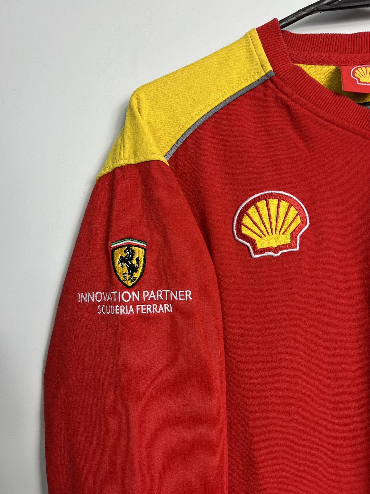 Ferrari Sweatshirt Ferrari Shell V-Power racing nascar vintage | Grailed