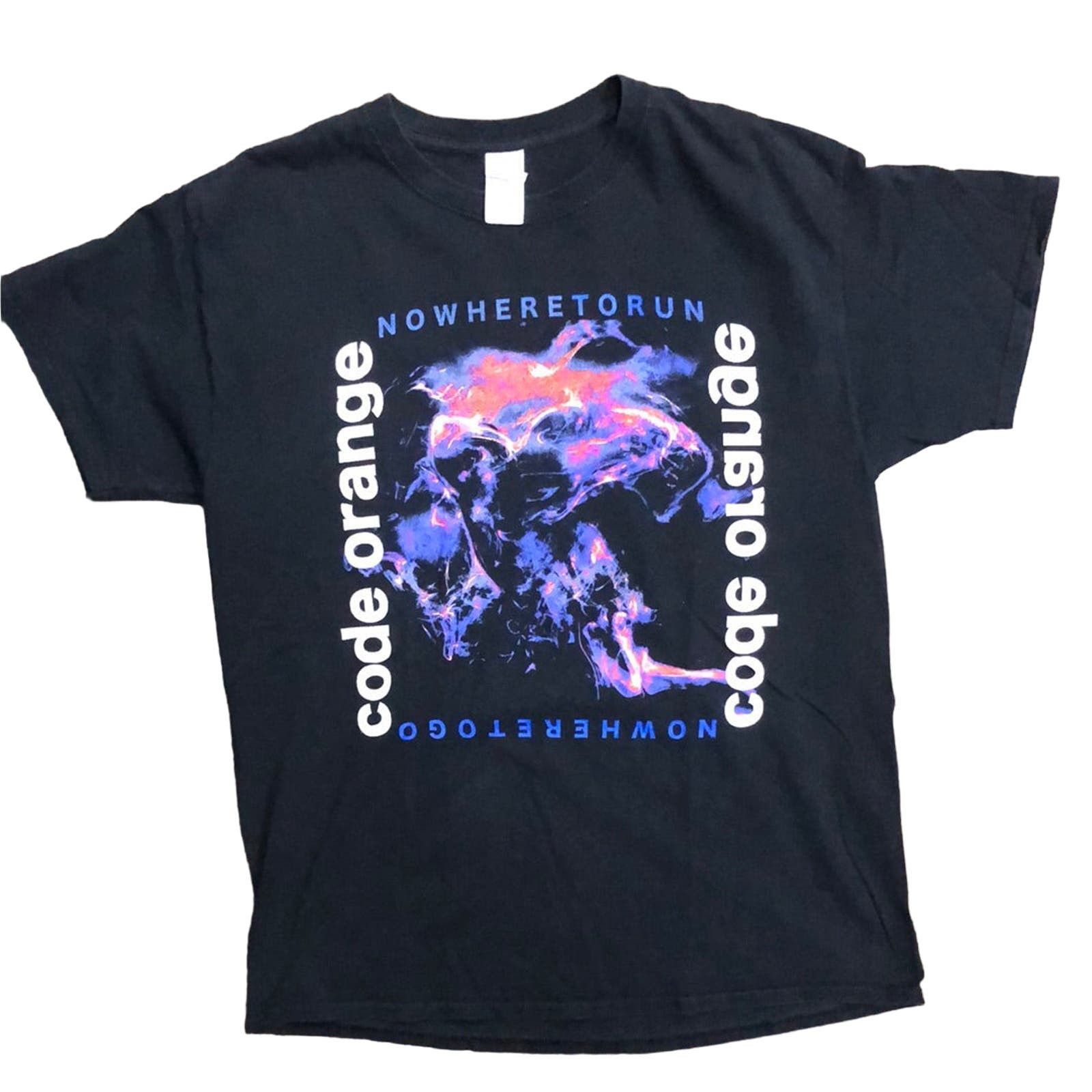 Gildan Vintage Y2K Code Orange No Where to Run Shirt Large | Grailed