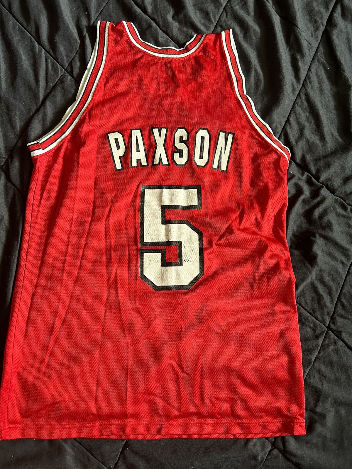 Champion Vintage 90’s John Paxson Chicago Bulls Champion Jersey Rare ...