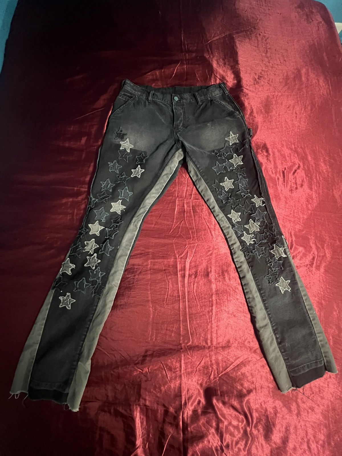 MNML “Black Star Flare Denim” | Grailed