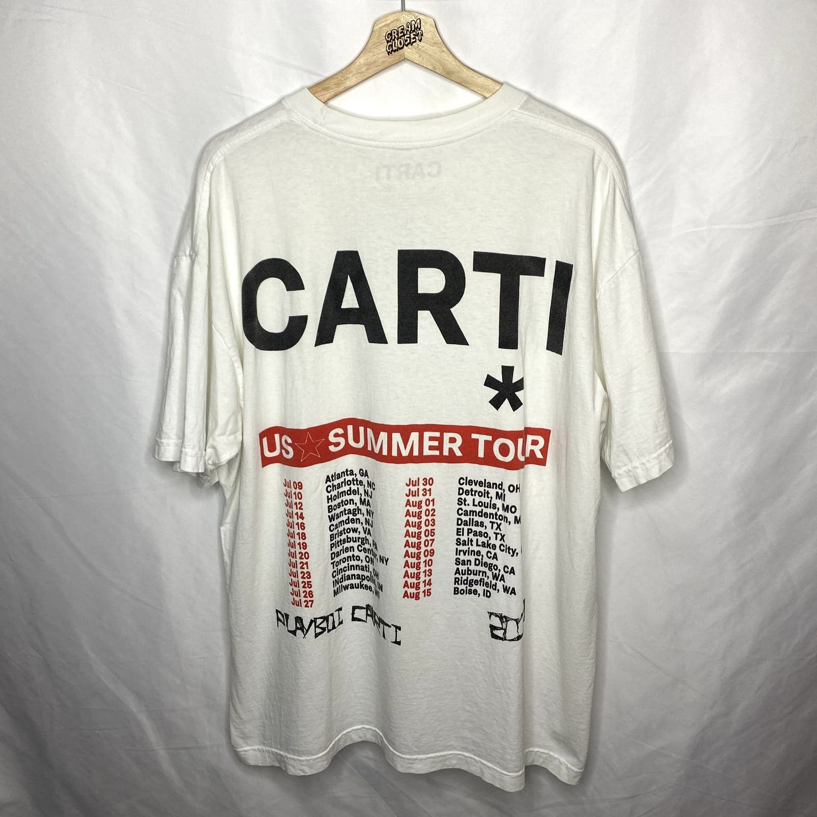 AWGE Playboi Carti Die Lit WLR Cancelled Summer Tour Merch Tee | Grailed
