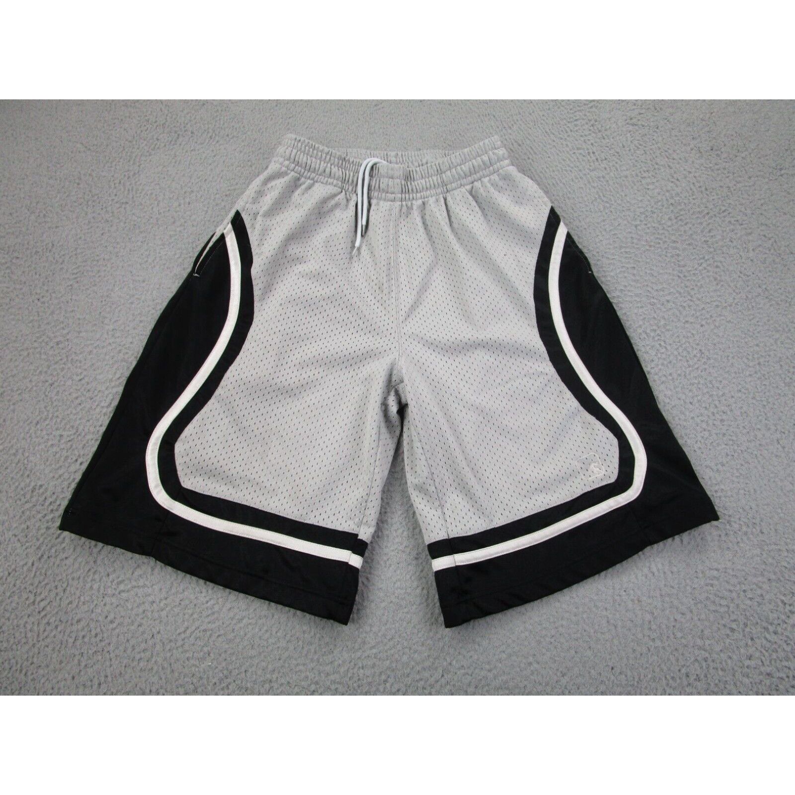 Vintage VINTAGE And 1 Basketball Shorts Mens S Gray Black Mesh Baggy ...