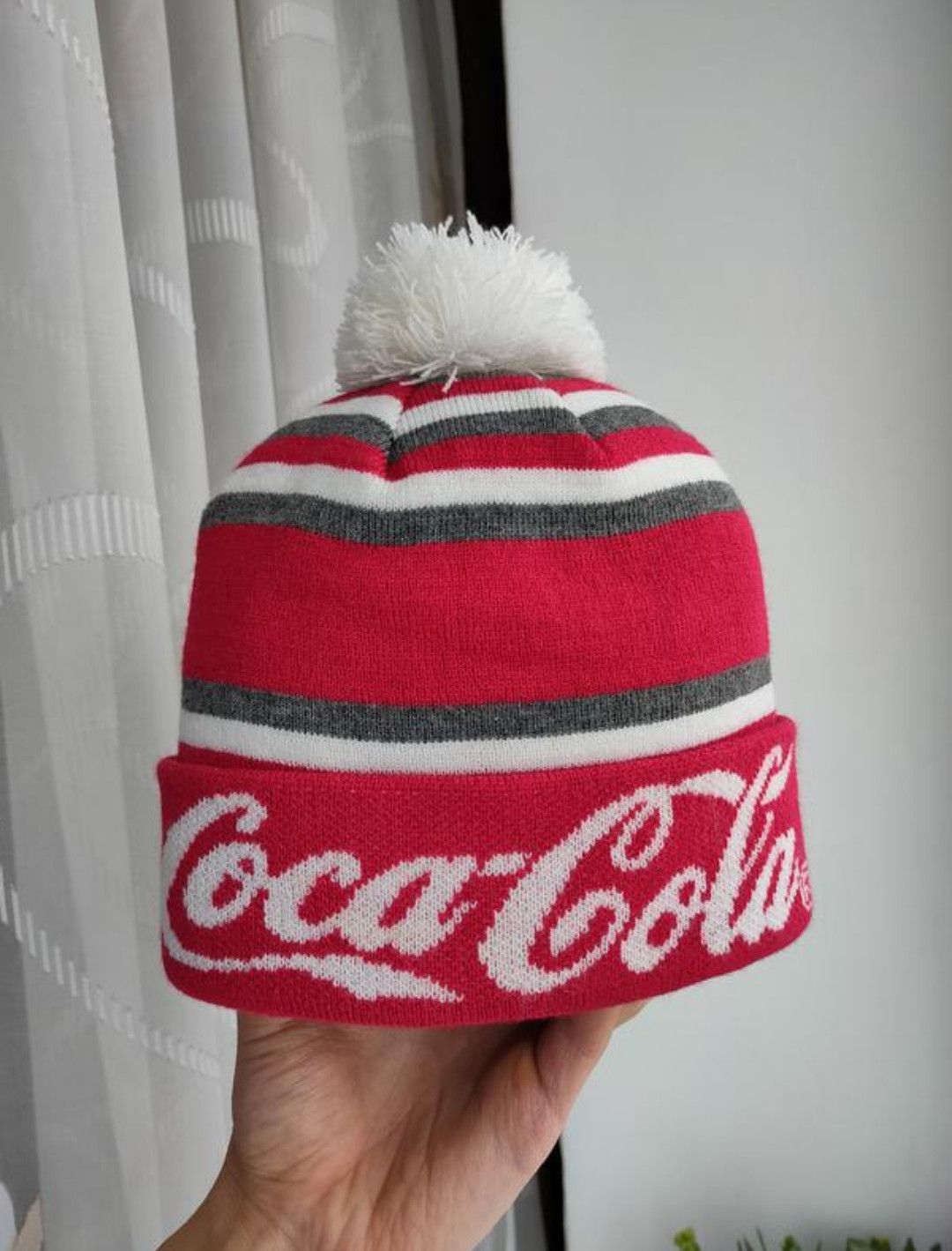 Vintage Coca Cola Y2K Vintage Hat Pom Pom beanie hat coca cola | Grailed